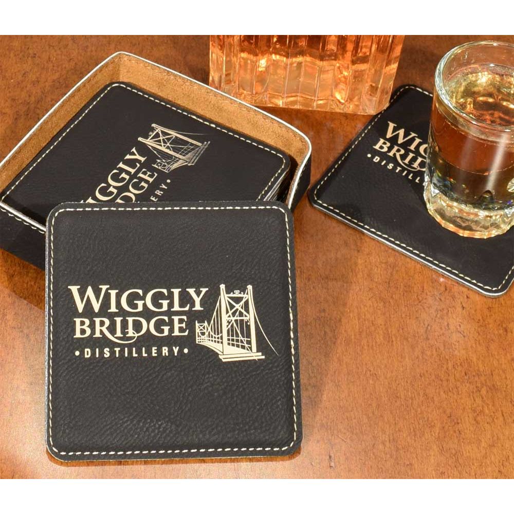 Gift Shop Products :: Coasters :: Square Leatherette Coaster Set