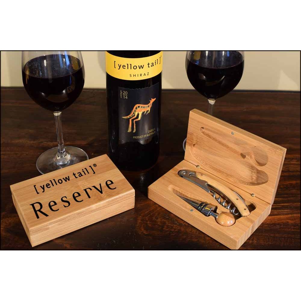 Gift Shop Products :: Wine Sets :: Bamboo 2-Piece Wine Tool Set